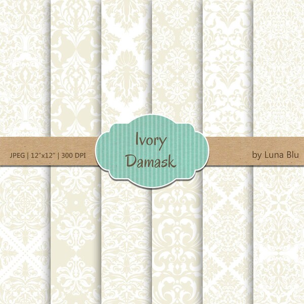 Damask Digital Paper - Etsy