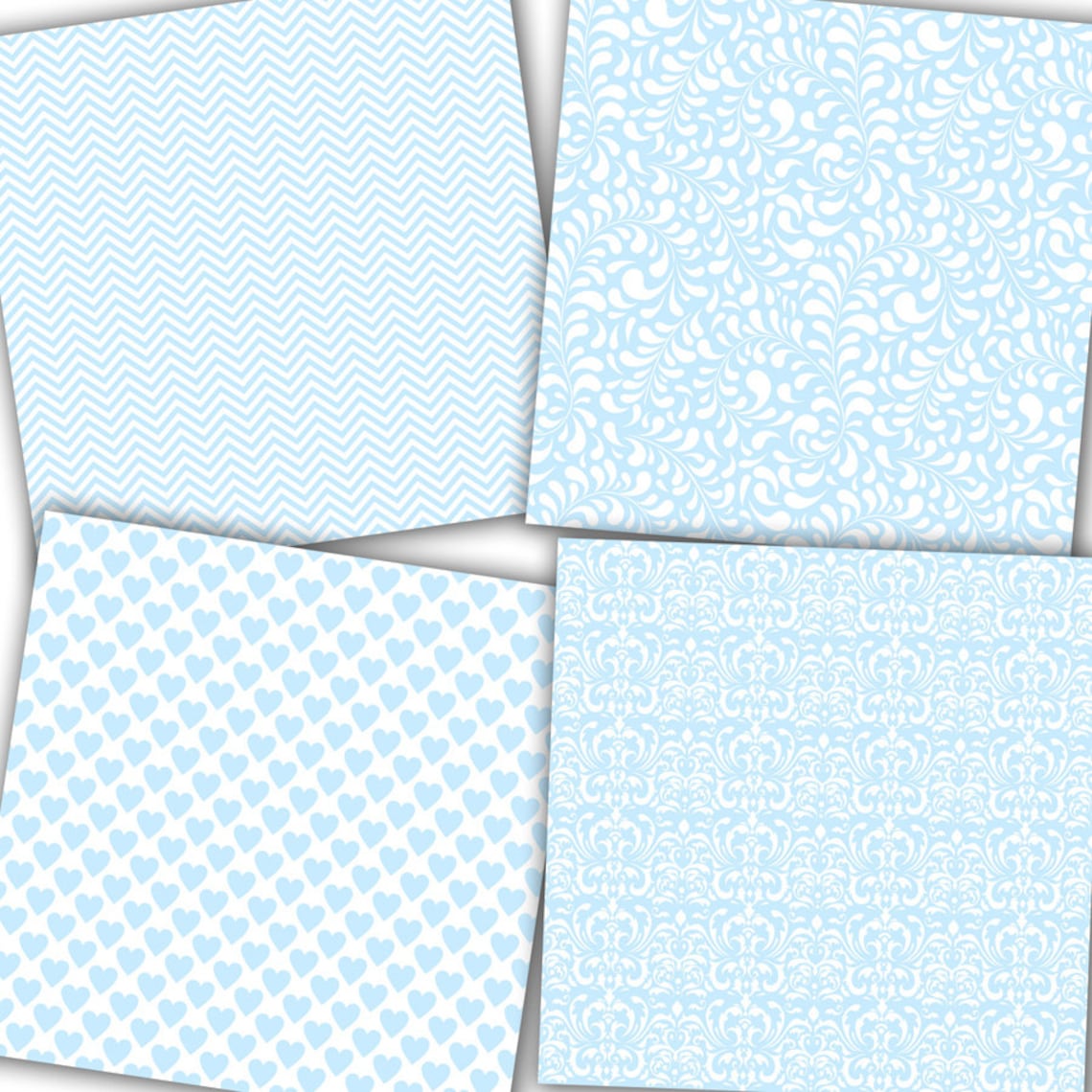 Baby Blue Digital Paper: baby Blue Patterns Soft | Etsy