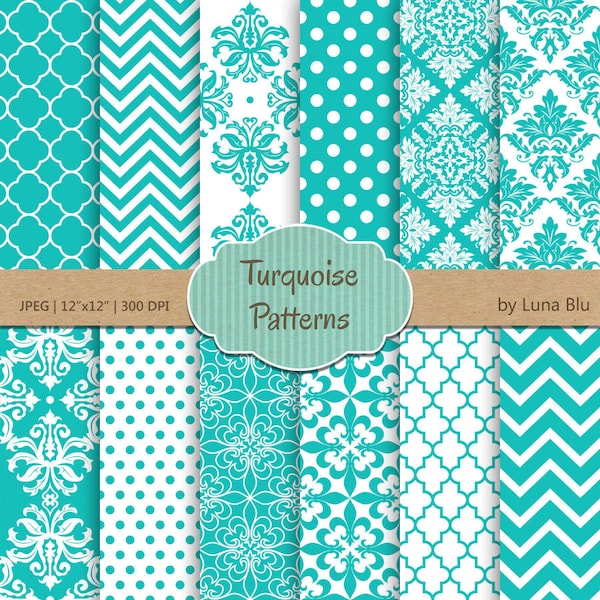 Turquoise Patterns - Etsy