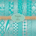 Turquoise and Silver Digital Paper: "turquoise and Silver Foil Patterns ...