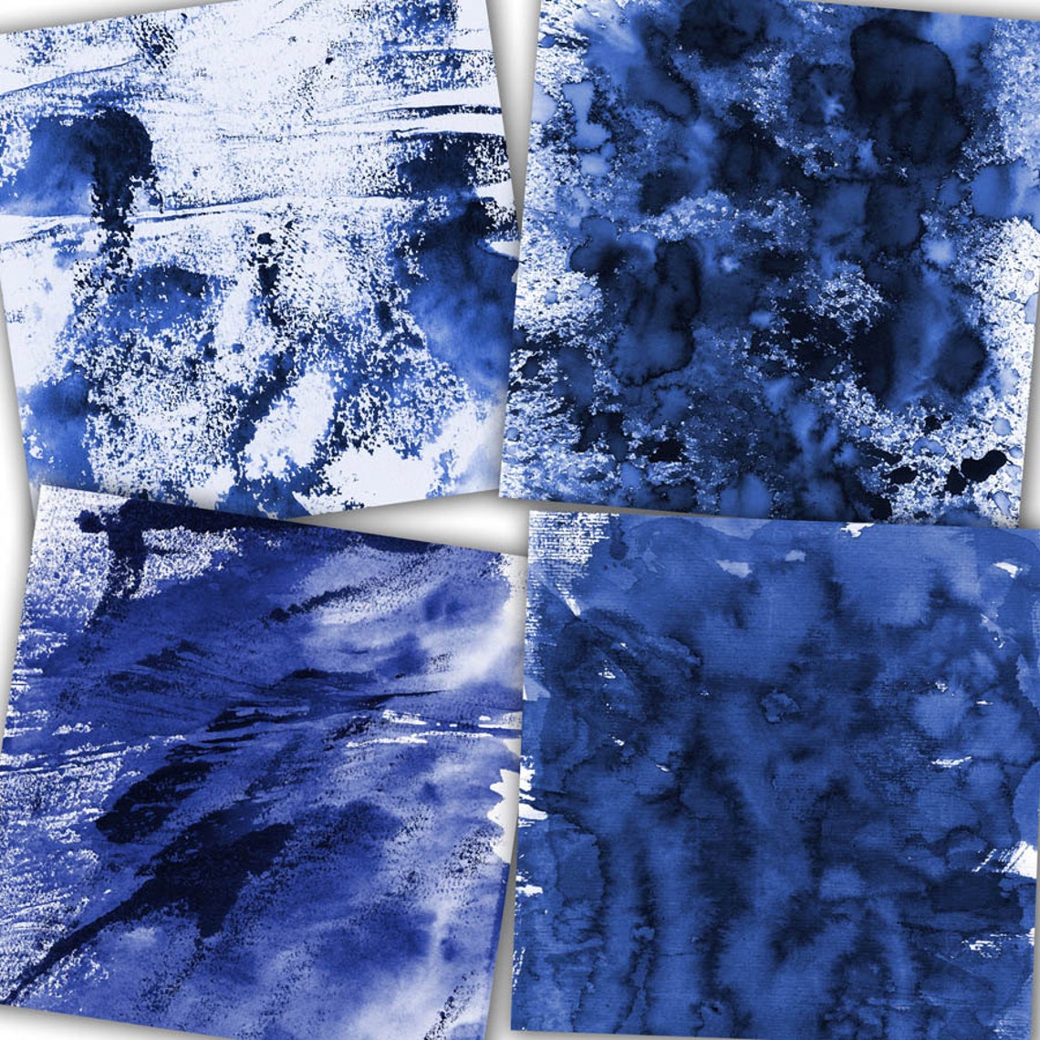Blue Watercolor Digital Paper: Grunge Textures (12x12in, JPG) - Etsy