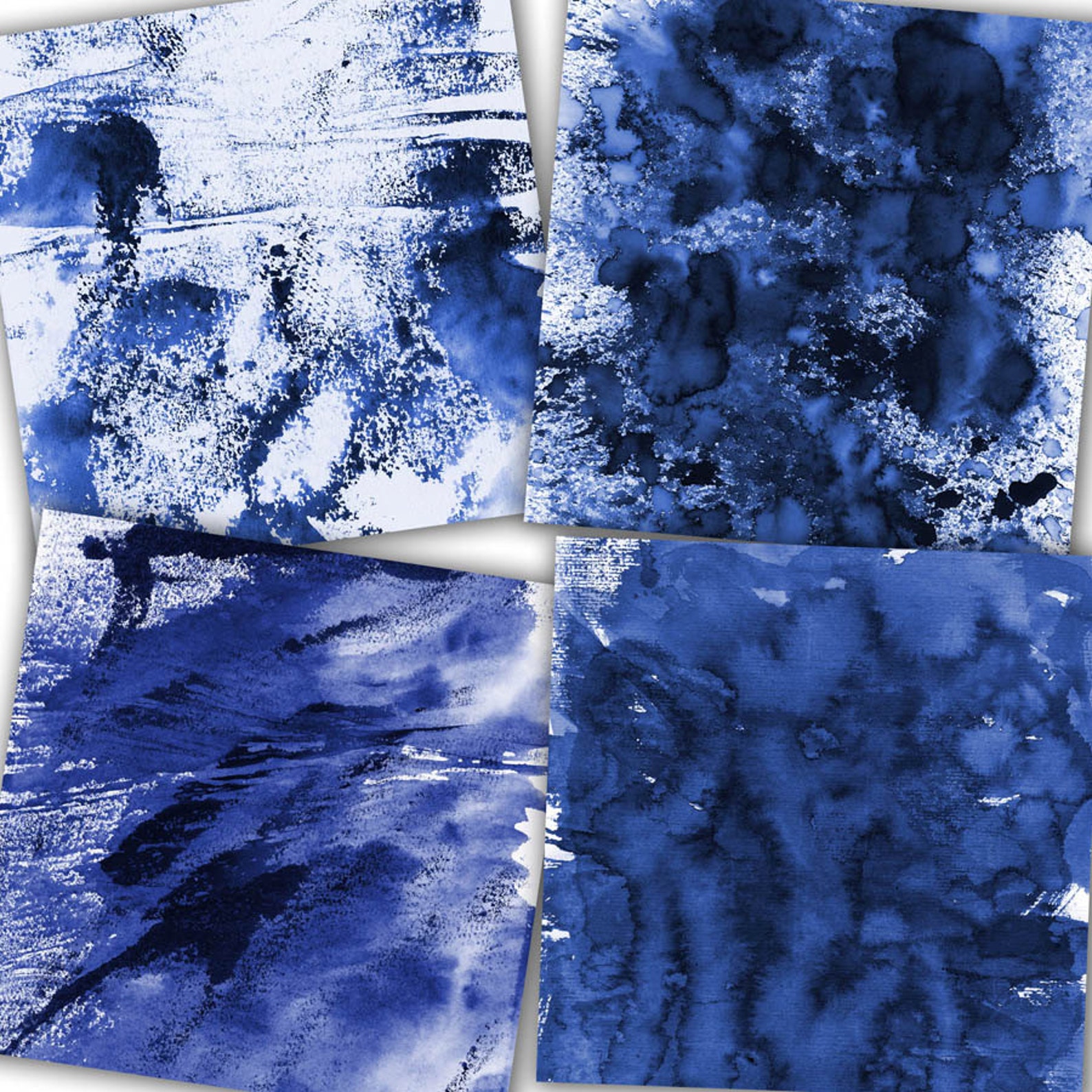 Watercolor Digital Paper: blue Watercolor Blue - Etsy