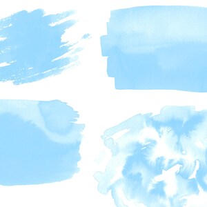 Watercolor Splash Clipart, Blue Watercolor Splashes, Blue Watercolor ...