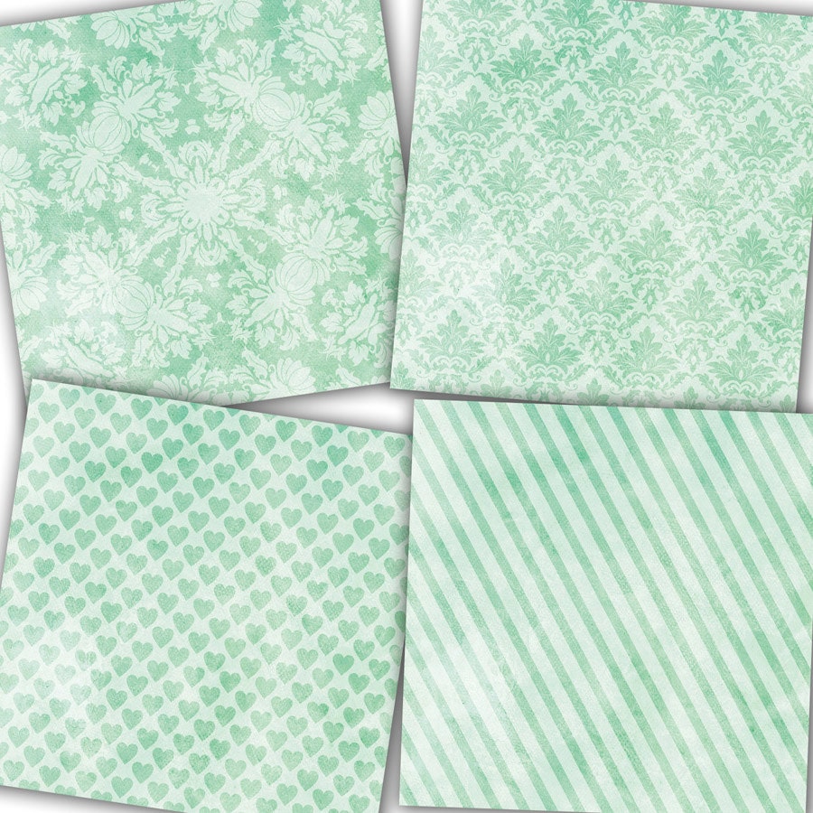 Mint Digital Paper: mint Textures Mint Green - Etsy