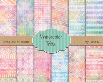 Tribal Digital Paper | Etsy