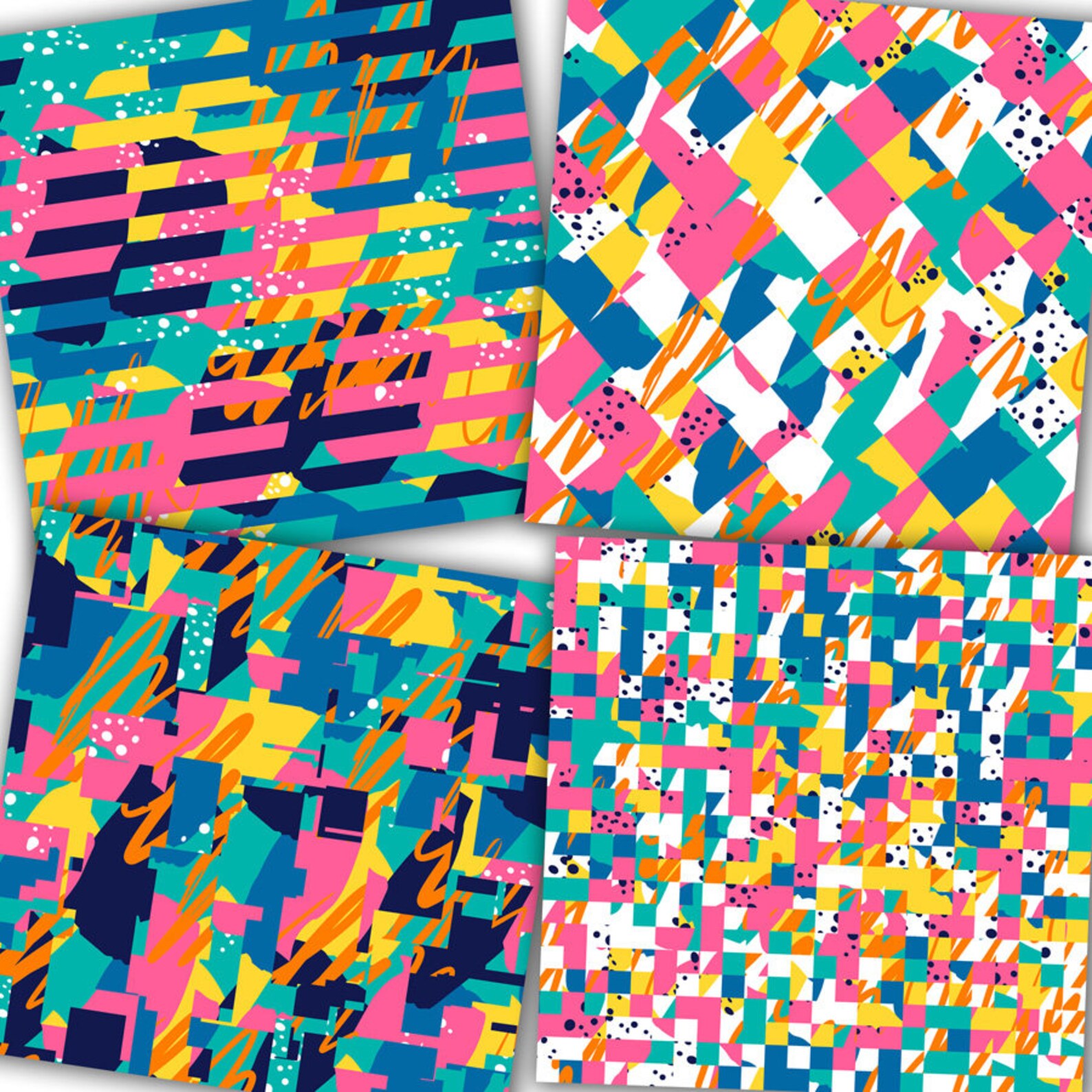 Bright Digital Paper Bright Modern Digital Paper Seamless - Etsy