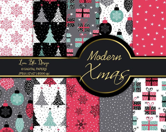 Commercial use Digital Papers Textures & Clip Art by Lunabludesign