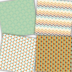 Geometric Digital Paper: geometric Scrapbook - Etsy