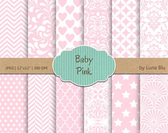 Pink Digital Paper - Etsy
