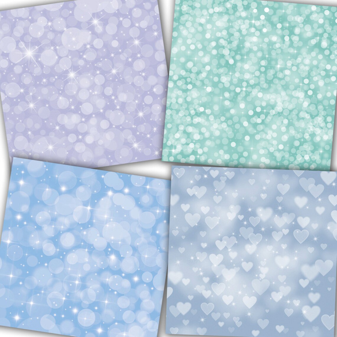 Bokeh Digital Paper: Winter Bokeh Backgrounds | Etsy