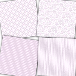 Lilac Digital Paper: "baby Lilac Patterns" Soft Purple, Lavender, Mauve ...