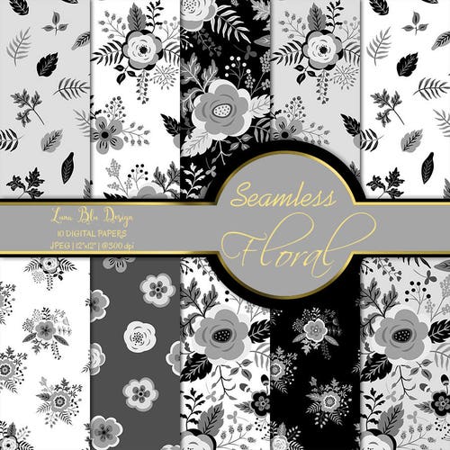 Black & White Dots Digital Paper Pack Clip Art Background - Etsy