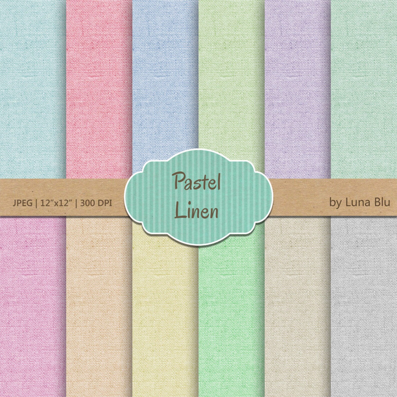 Linen Digital Paper: Pastel Linen pastel digital | Etsy