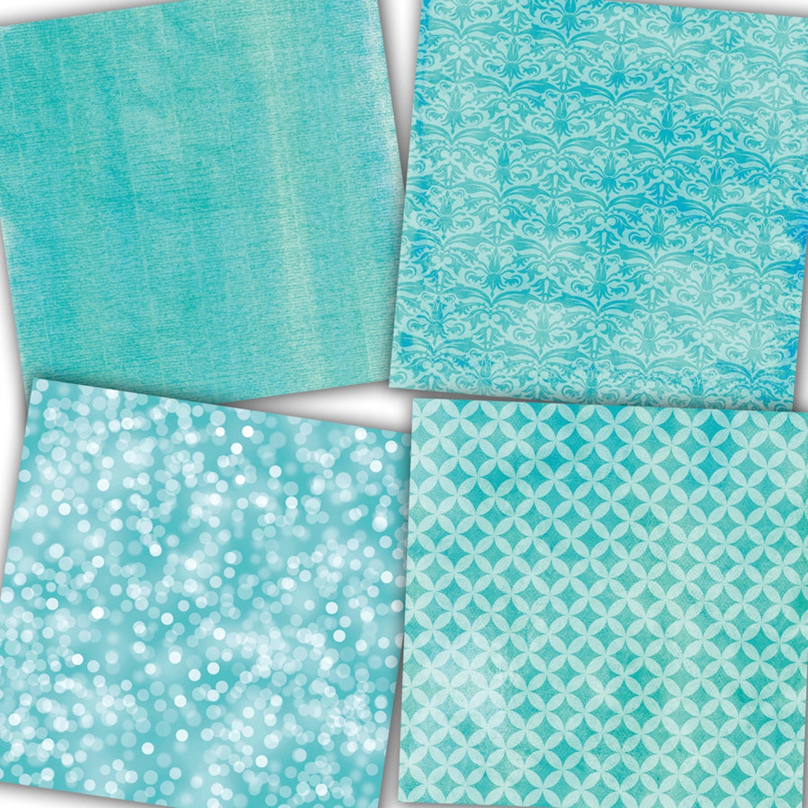 Textured Digital Paper: turquoise Textures | Etsy