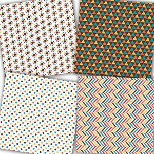 Geometric Digital Paper: geometric Patterns Colorful Geometric Papers ...