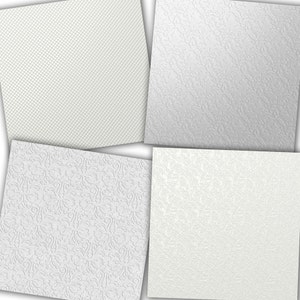 White Textures Digital Papers: "white Wedding Digital Paper" Featuring ...