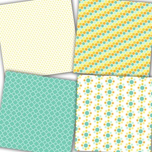 Geometric Digital Paper: "spring Geometric Patterns" Scrapbook Paper ...