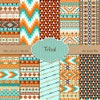 Tribal Wood Digital Paper: " Tribal Wood Backgrounds", Tribal Digital ...