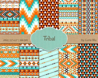 Aztec Digital Paper | Etsy