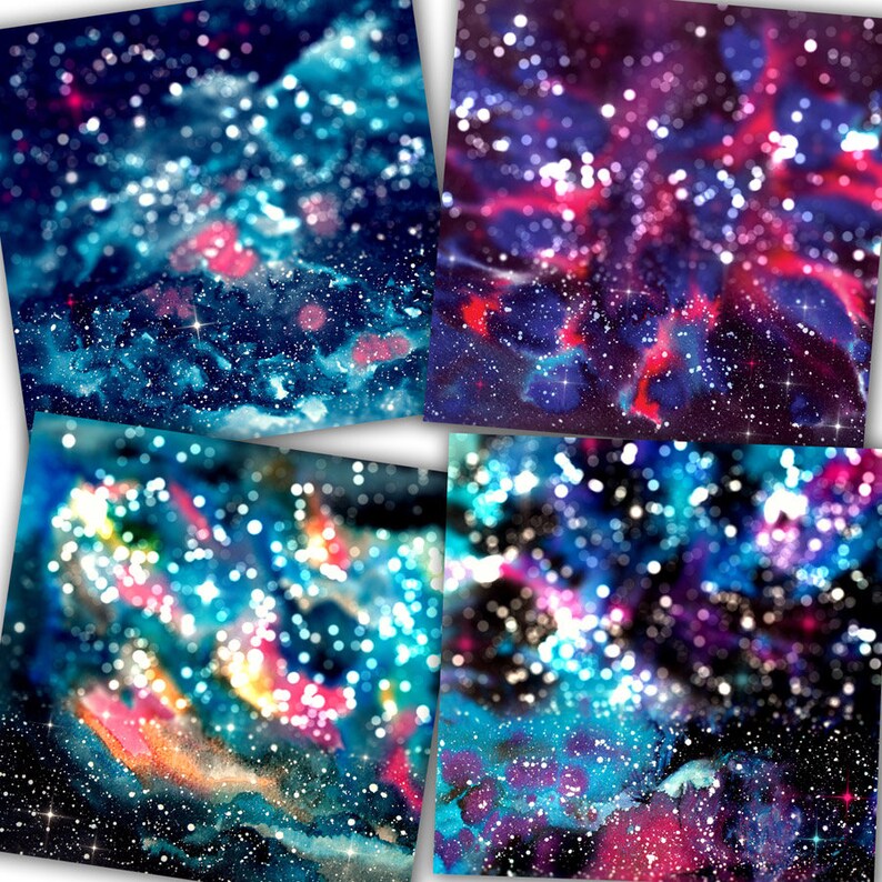 Bokeh Digital Paper: galaxy Bokeh Galaxy Digital - Etsy