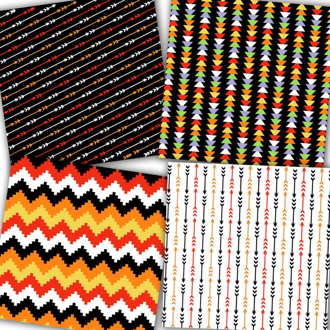 Tribal Digital Paper: Tribal Patterns With - Etsy