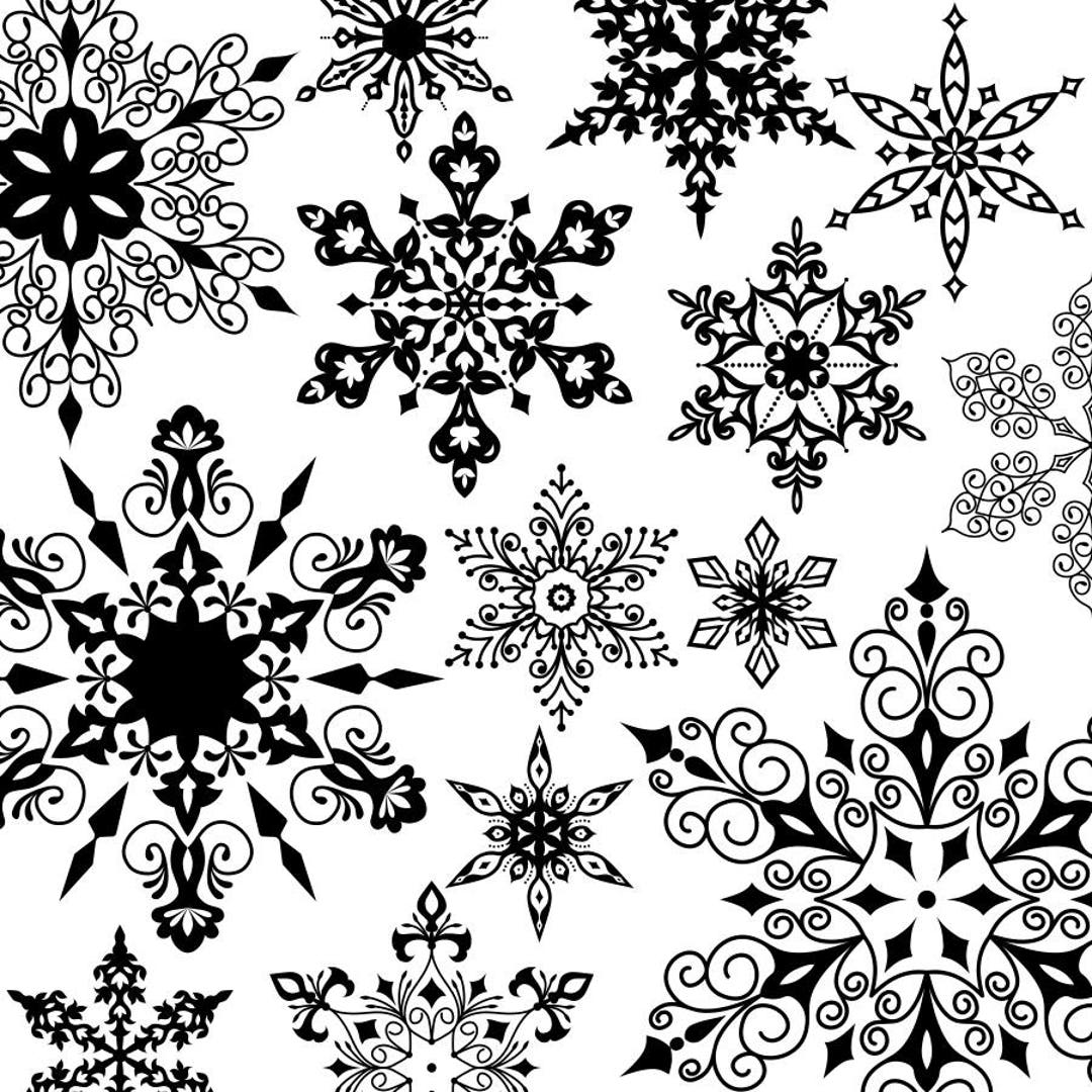 Christmas Snowflake Clipart, Christmas Clipart, Snowflake Silhouette ...
