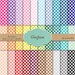 Gingham Digital Paper Pack: "rainbow Gingham" Digital Paper Bundle ...