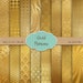 Gold Foil Digital Paper: "gold Patterns" Gold Foil Patterns, Metallic ...