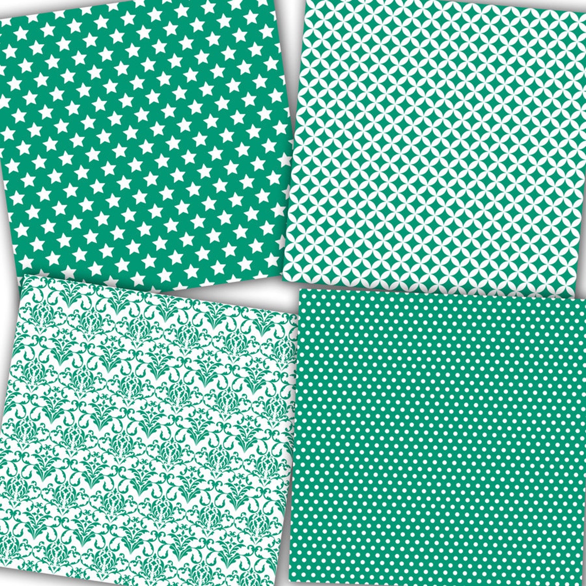 Emerald Digital Paper: emerald Patterns for - Etsy