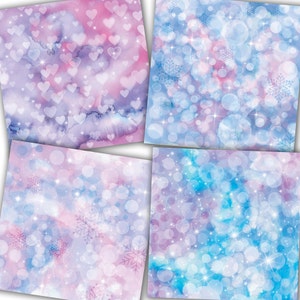 Watercolor Digital Paper: "watercolor Bokeh" Pastel Colors, Bokeh ...