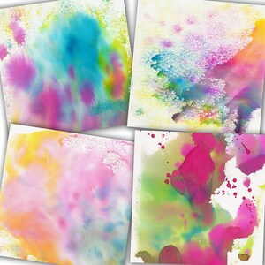 Watercolor Digital Paper: "watercolor Backgrounds" Pastel Colors ...