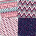 Tribal Digital Paper: "tribal Patterns" Coral Turquoise and Navy Tribal ...