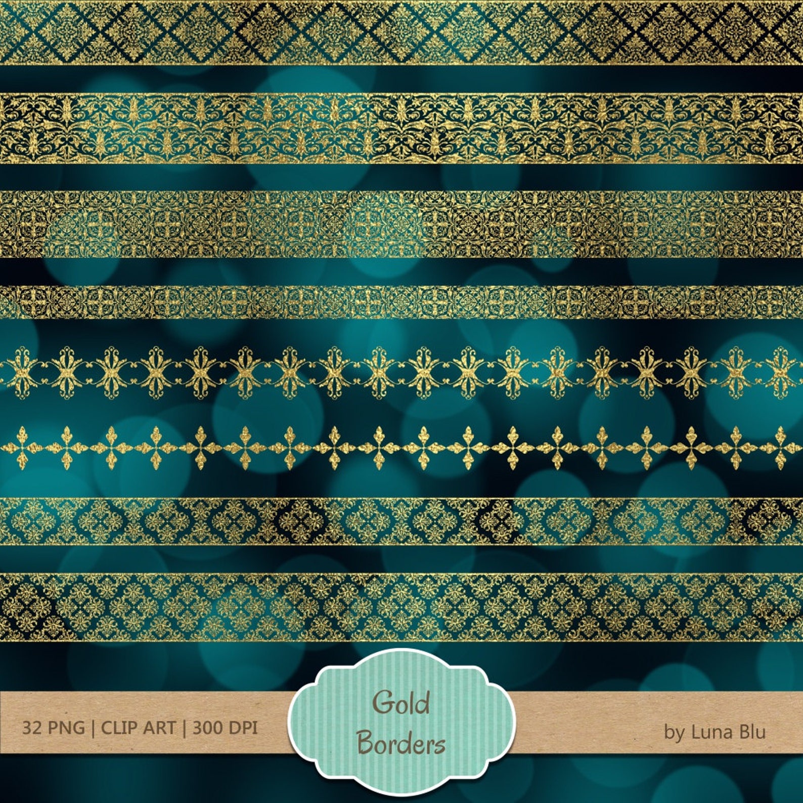 Gold Borders: damask Borders flourish - Etsy