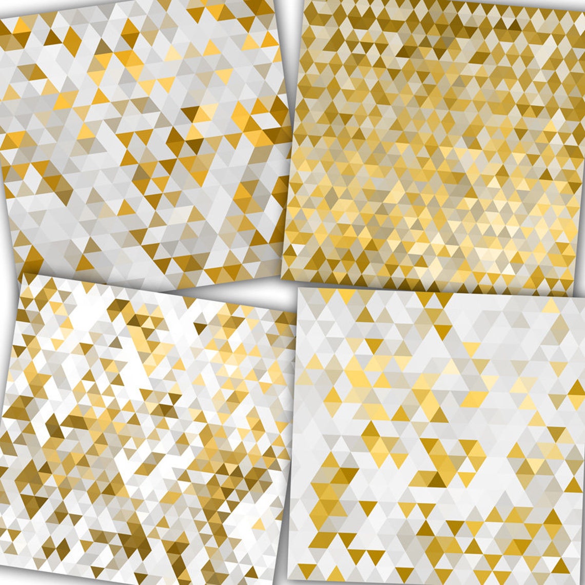 Triangle Digital Paper: golden Triangles Seamless - Etsy