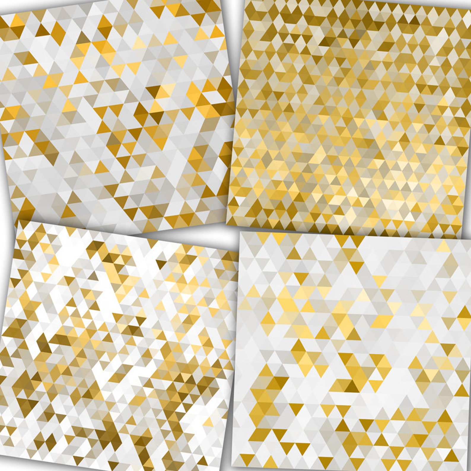 Triangle Digital Paper: golden Triangles Seamless | Etsy