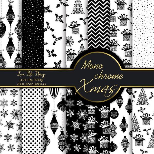 Christmas Digital Paper - Etsy
