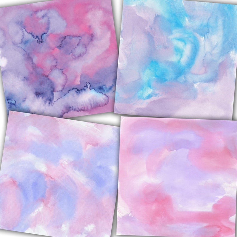 Watercolor Digital Paper: Watercolor Backgrounds | Etsy