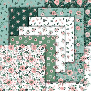 Floral Digital Paper Spring, Floral Digital Paper Commercial, Floral ...