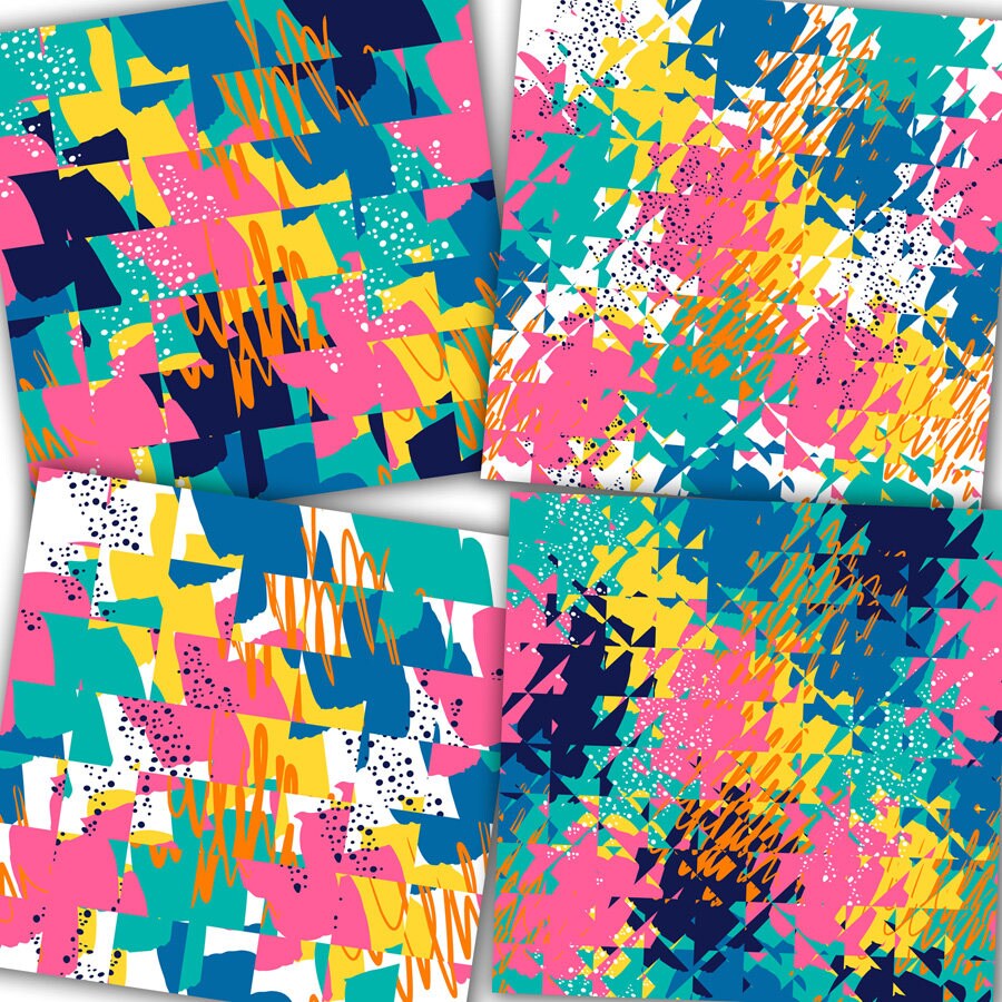 Bright Digital Paper Bright Modern Digital Paper Seamless - Etsy