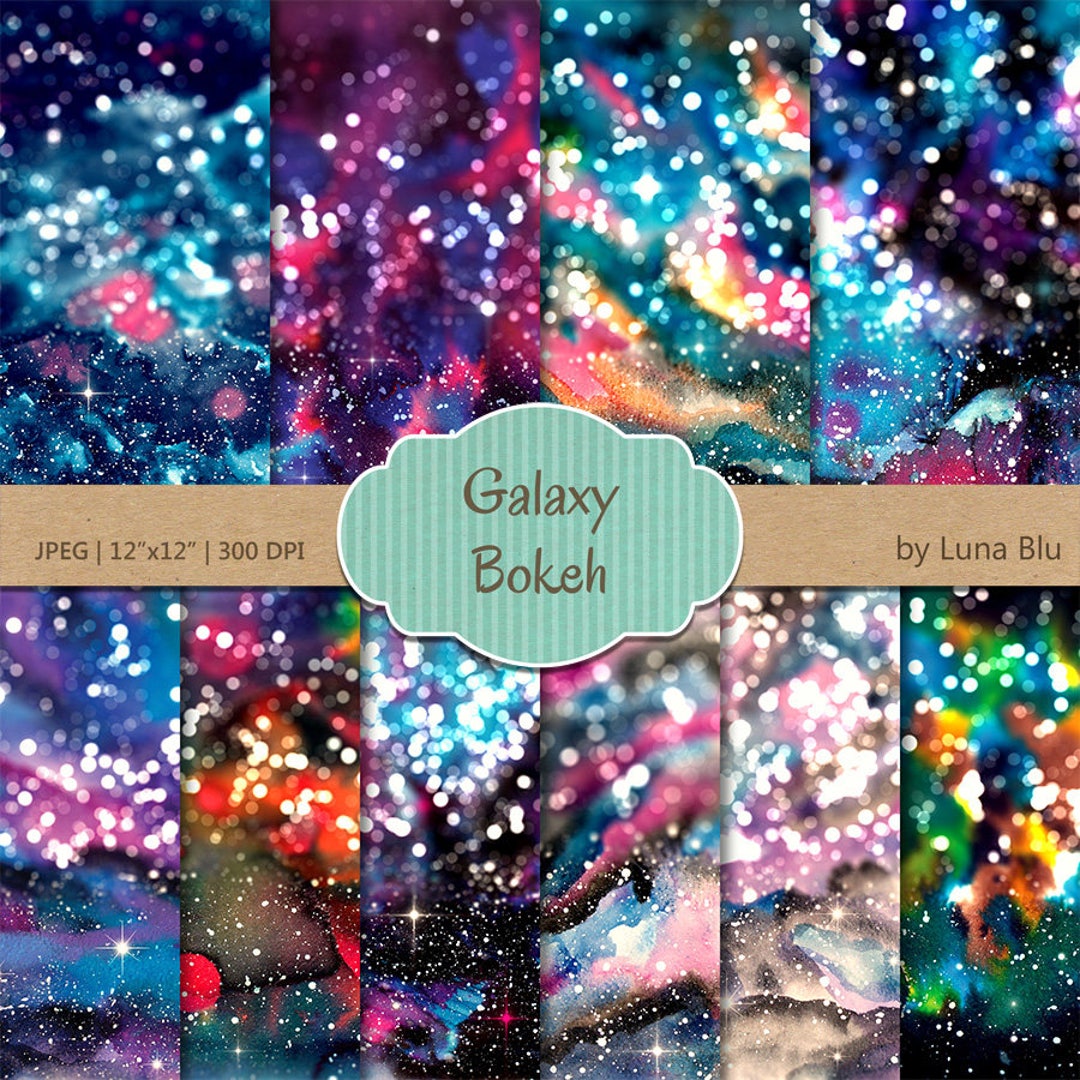 Bokeh Digital Paper: "galaxy Bokeh" Galaxy Digital Paper, Bokeh ...