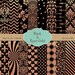 Black and Rose Gold Digital Paper: "black and Rose Gold Foil Patterns ...