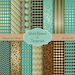 Turquoise Brown and Gold Digital Paper: "turquoise Brown and Gold ...