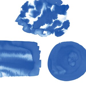 Watercolor Splash Clipart, Blue Watercolor Brush Strokes, Blue ...