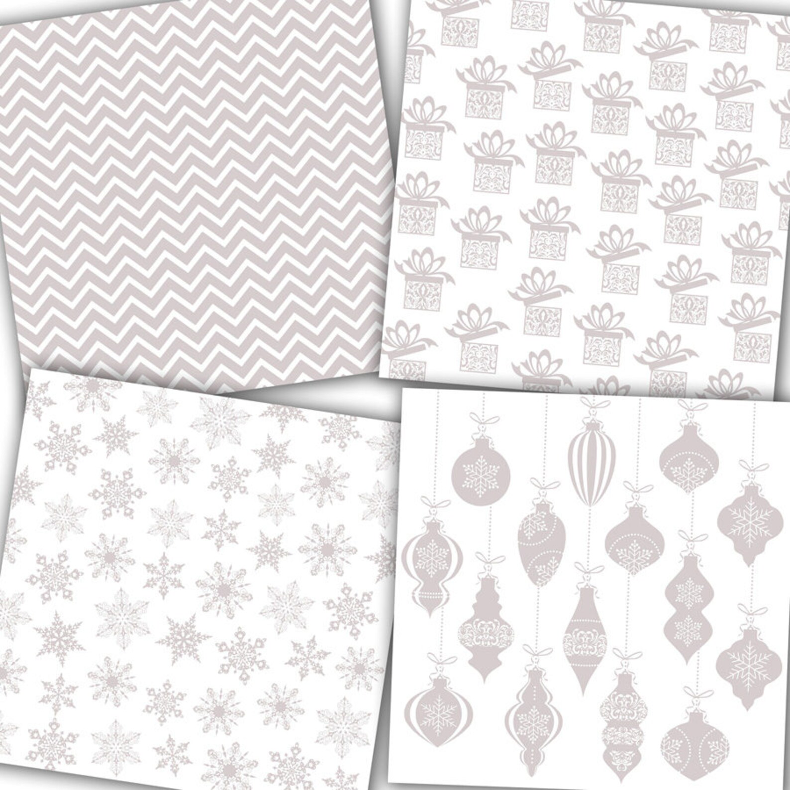 White Christmas Digital Paper White Christmas Backgrounds - Etsy
