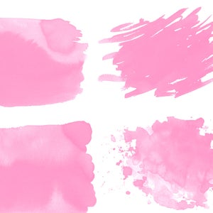 Pink Watercolor Splash Clipart: Brush Stroke Set (digital Download) - Etsy