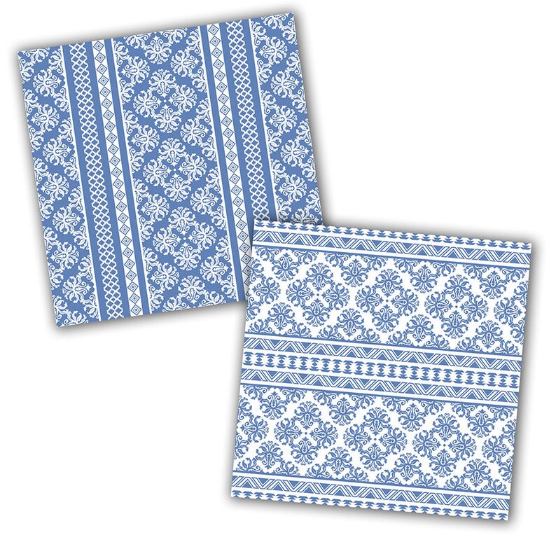 Blue Scrapbook Paper: french Blue Patterns French - Etsy
