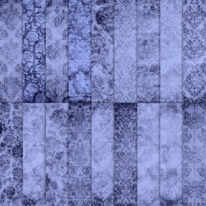 Distressed Damasks, Blue Grunge Digital Papers, Distressed Digital ...