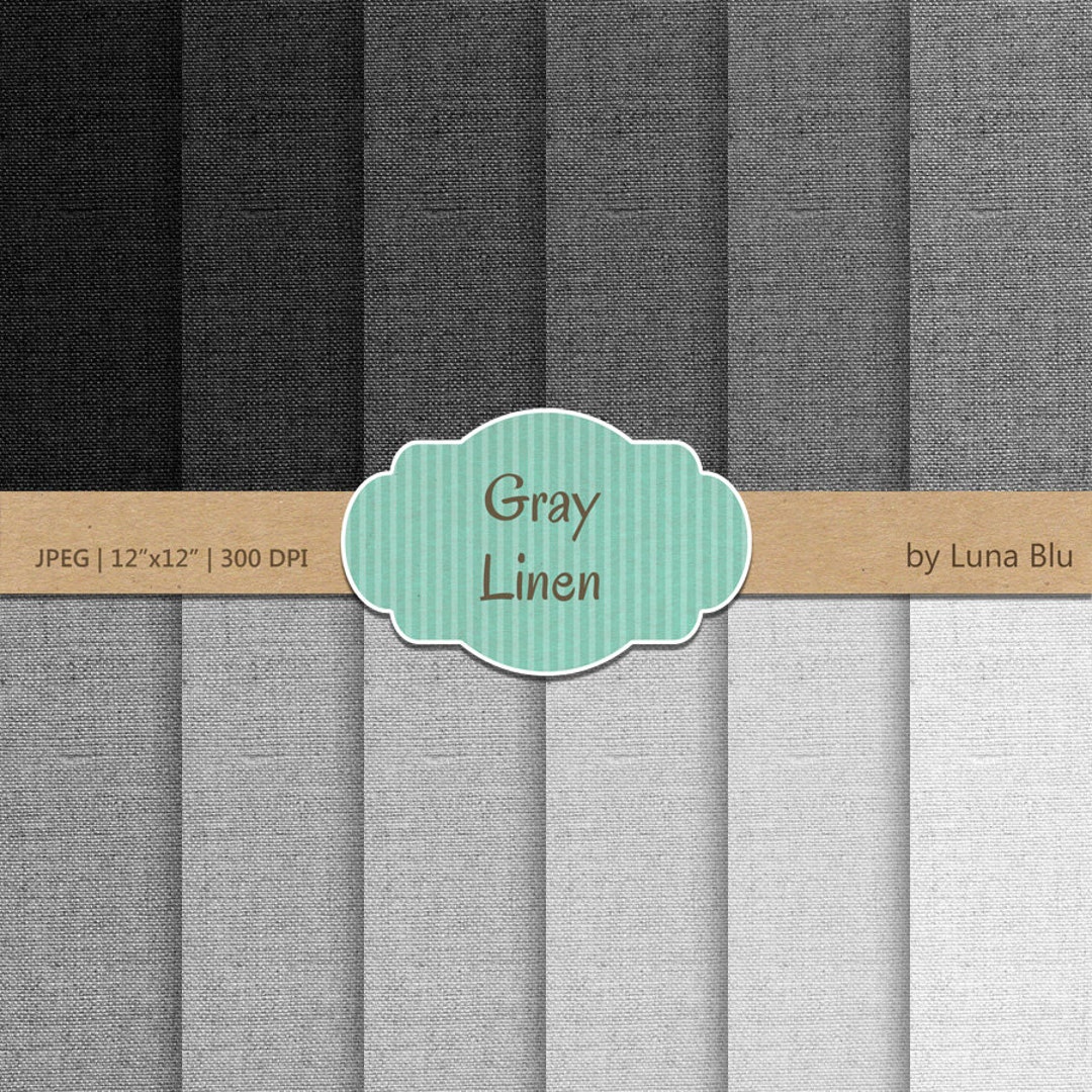 Linen Digital Paper: "gray Linen" Gray Textures, Linen Backgrounds for ...