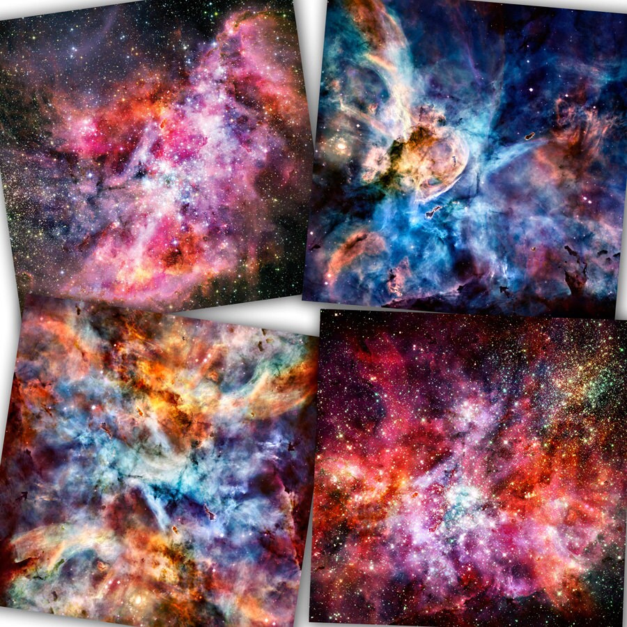 Galaxy Digital Paper: colorful Galaxy Star Digital - Etsy