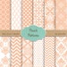 Peach Digital Paper: peach Patterns Pastel Peach | Etsy